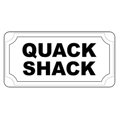 Quack Shack Black Retro Vintage Style Metal Sign - 8 In X 12 In With ...