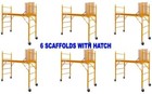 6 Complete Sets of 6 Foot Rolling Scaffolding 1000 lb Cap w/hatch ...
