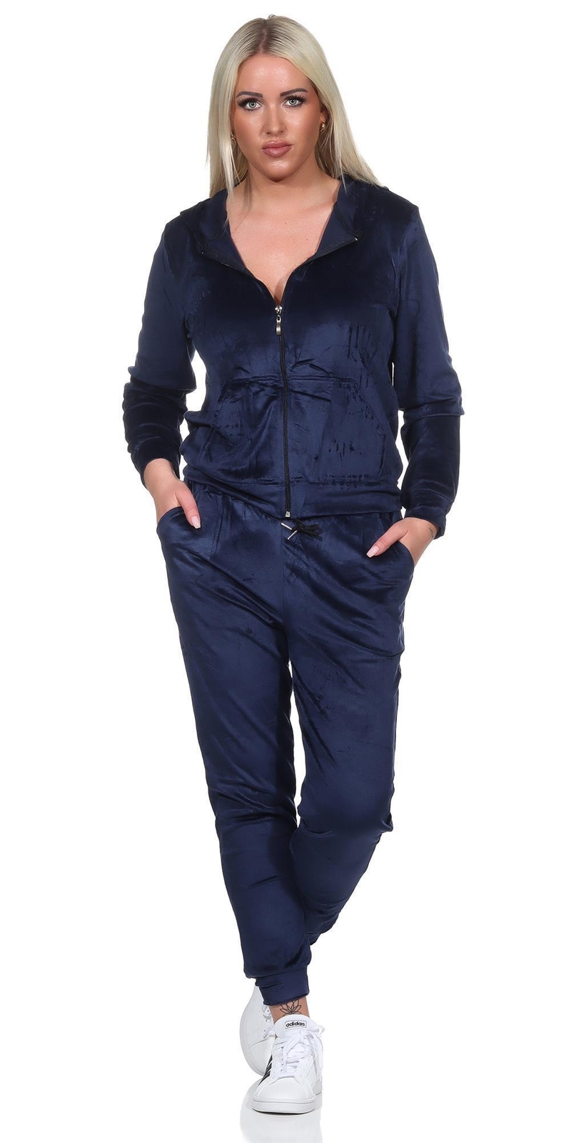 Damen Nicki Freizeitanzug Hausanzug Jogginganzug Nicki-Anzug mit Kapuze ...