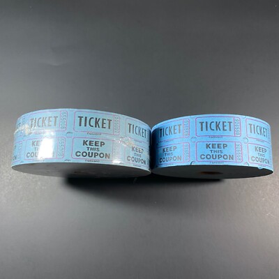 Roll of 3000+ Blue Double Stub Raffle Tickets Split the Pot 50/50 | eBay