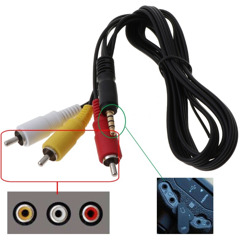 AV A/V Audio Video TV Cable Cord Lead For Canon DV Mini HD Camcorder ...