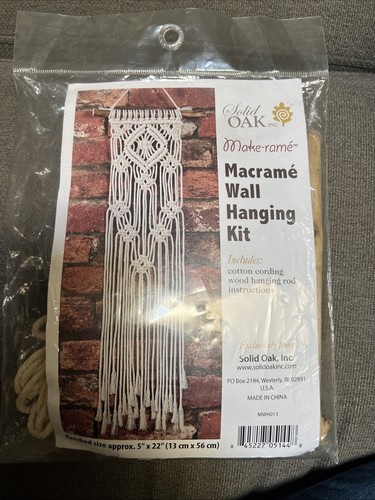 Brand NEW Solid Oak Make-rame MACRAME WALL HANGING KIT | eBay