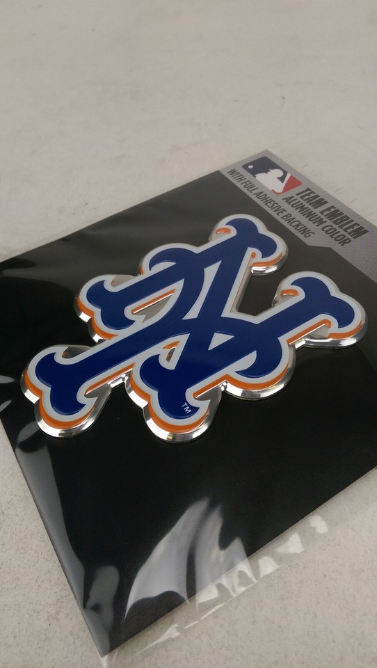 New 1 Chrome License Plate Frame & 1 Aluminum Decal Emblem MLB New York ...