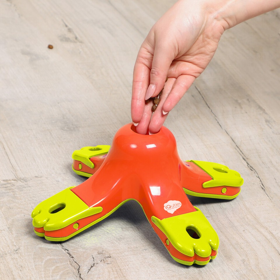 Dog Toy, Interactive Puzzle Boredom Buster IQ Kibble Drop Treat ...