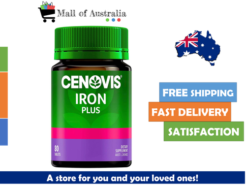 Cenovis Iron Plus Tablets for Women - Fight Fatigue, Boost Energy - 80 ...