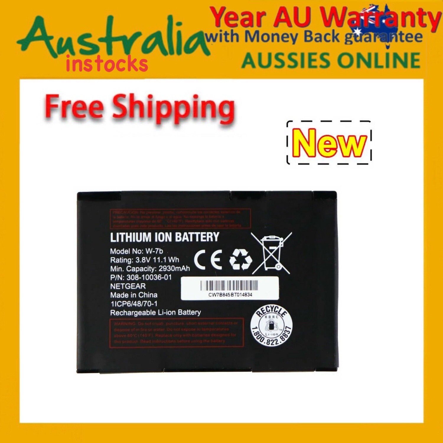 2024s New Battery W-7 W-7b For Optus 4G Modem Netgear 790S 800S 810S ...