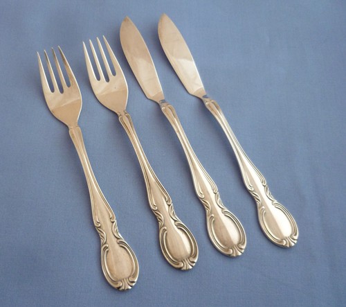 WMF - Baroque - 2 Fischbesteck - Fischmesser Fischgabel - 90er Silber ...