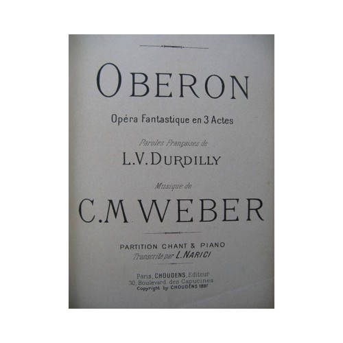 Weber C.M.Oberon Opera Canto Piano 1897 | eBay