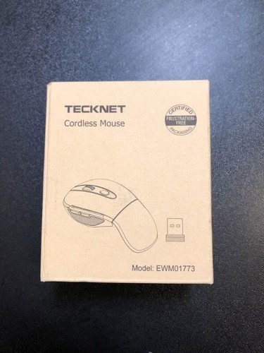 TECKNET Folding Wireless Mouse, 2.4G Travel Mouse with USB Receiver ...