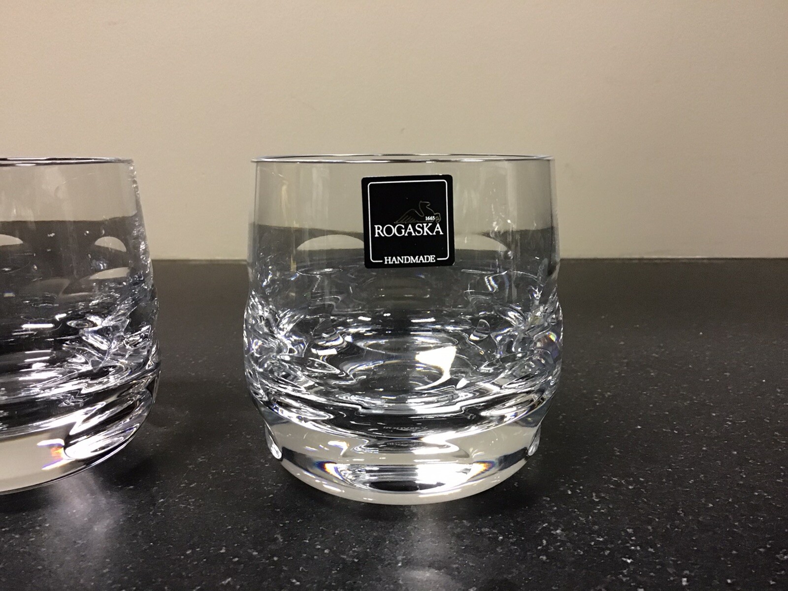 Rogaska Crystal Saint Tropez Double Old Fashioned Set of Two Glasses ...