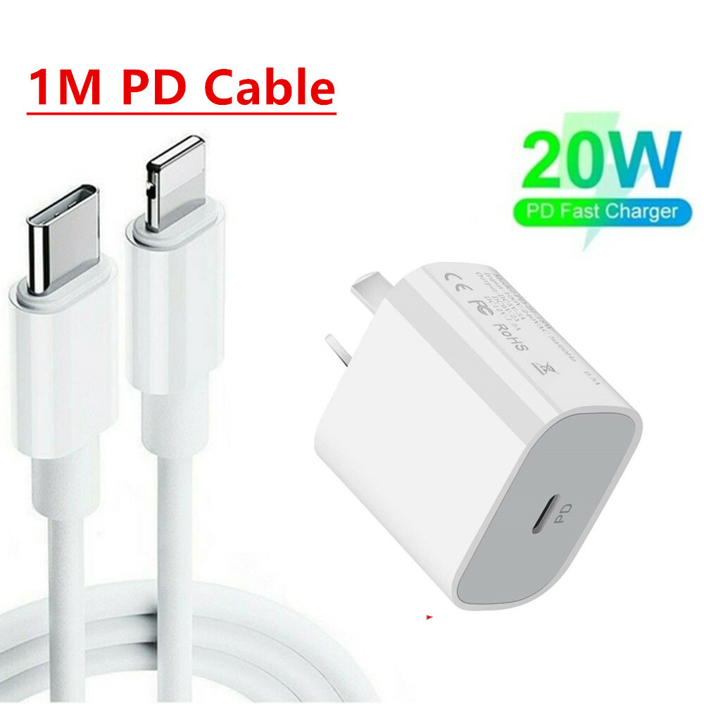 20W USB Type-C Wall Adapter Quick Fast Charger PD Brick & Cord Power ...