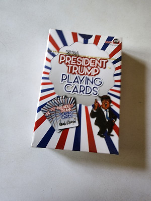 President Donald Trump Red White and Blue Playing Cards Deck, SEALED ...