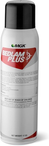 MGK Bedlam Plus Insecticide Kills Bed Bugs, Aerosol 17 Ounce Can, Clear ...