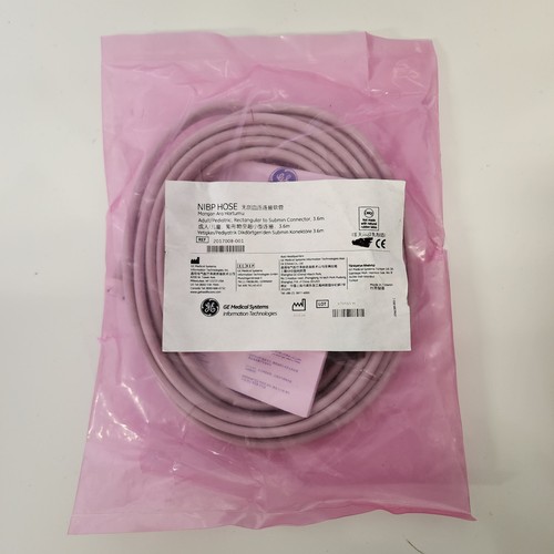 OEM GE NIBP HOSE 2017008-001 Rectangular to Submin Connector 3.6m -Lot ...