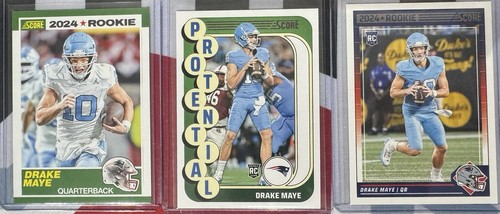 Drake Maye ROOKIE UNC - 3 Card Lot | eBay