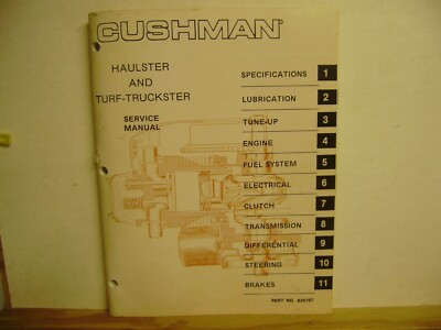 CUSHMAN HAULSTER TURF-TRUCKSTER 1978-UP SERVICE MANUAL W/OMC AIR COOLED ...
