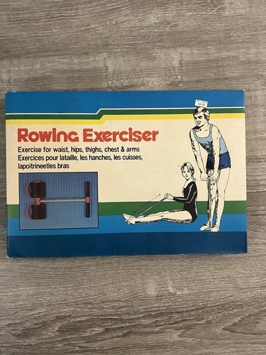 Vintage Spring Action Rower Exerciser Compact Pull Up Rowing Machine | eBay