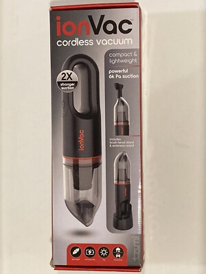 NEW IN BOX IonVac Cordless Compact Light Weight Portable Vacuum Cleaner ...