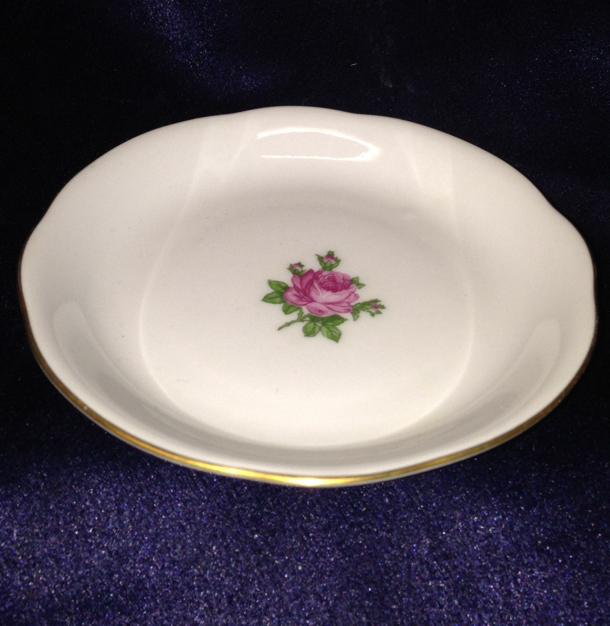 KAHLA KONITZ GERMANY COASTER 4 1/4" GOLD TRIM PINK ROSES | eBay