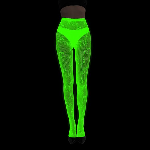 Luminous Fishnet Stockings Glow in The Dark Tights Women High Waist ...