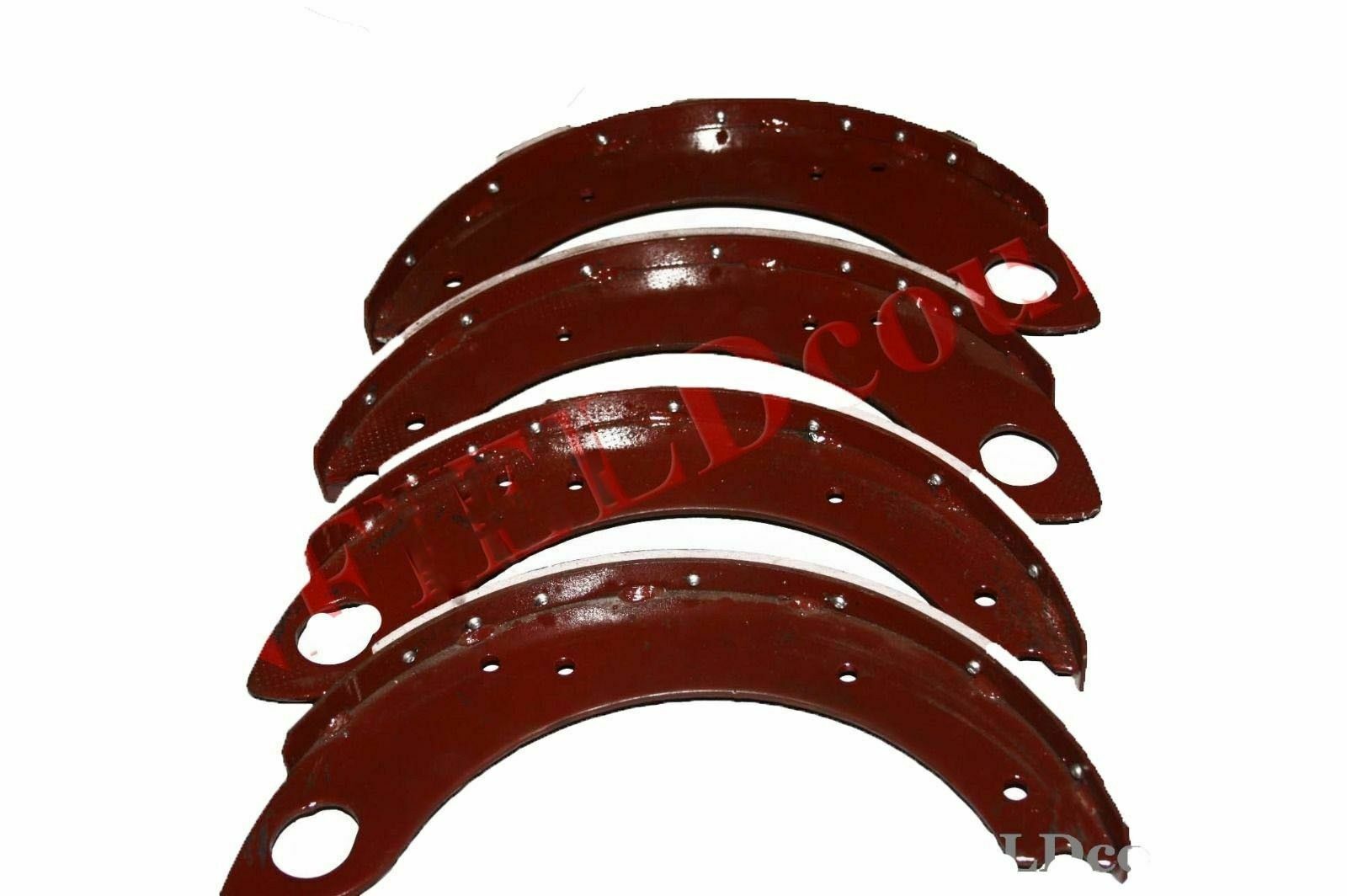 Brake Shoes Set of 4 With Brake Linings For Ford Tractor ECs | eBay