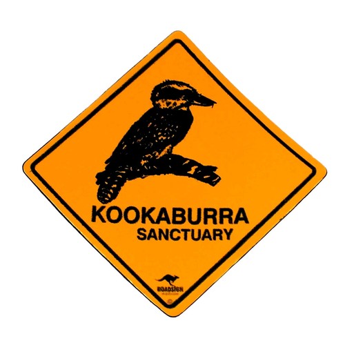 Australia Made Road Sign Souvenir Kookaburra Bird Vinyl Roadsign Fridge ...