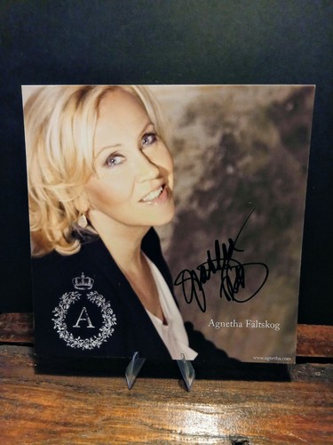 AGNETHA FALTSKOG SIGNED 6X6 PHOTO ART CARD, FAMOUS ABBA SINGER LEGEND ...