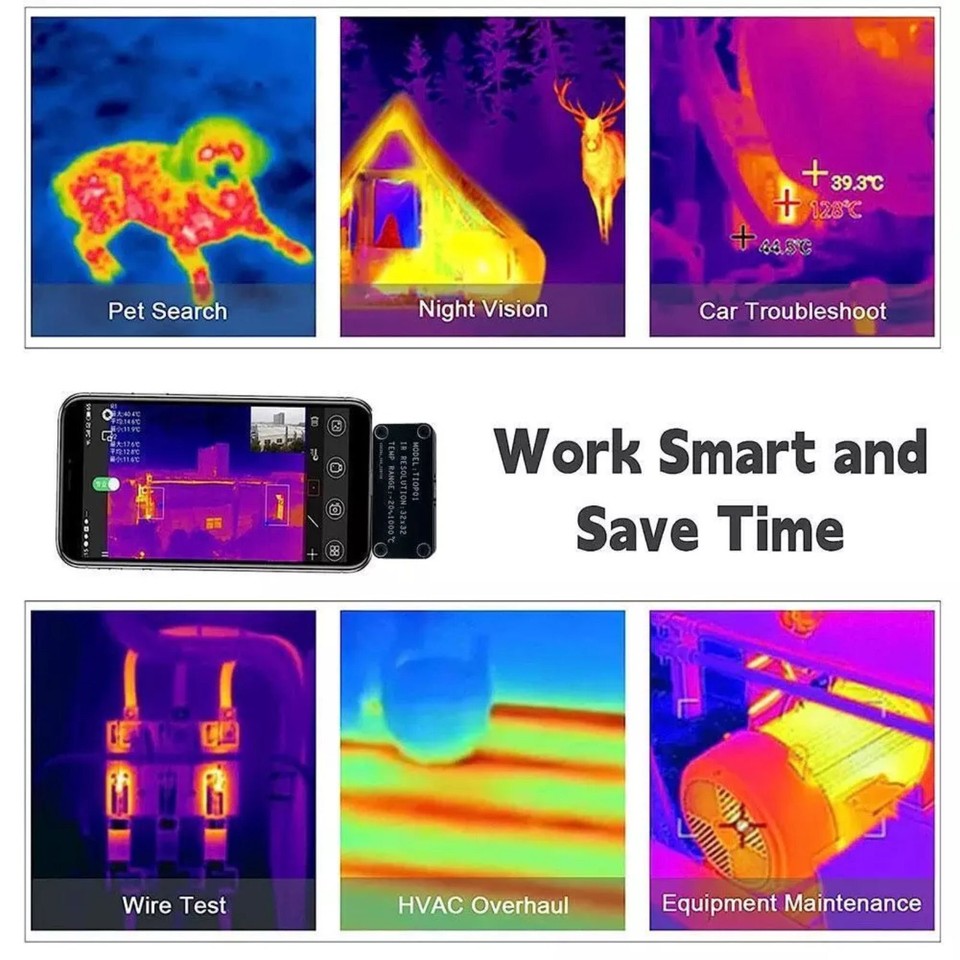 Infrared Thermal Imaging Camera IR Imager USB Type-C for Android Mobile ...