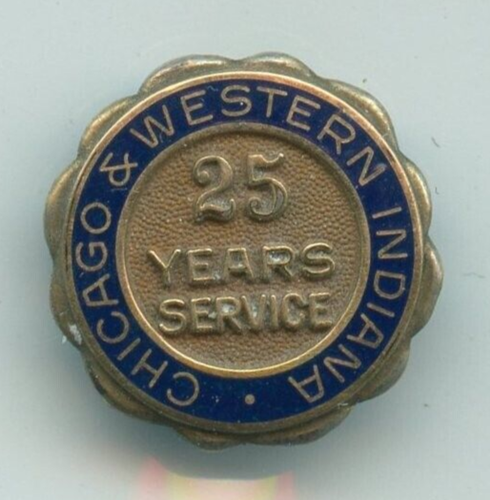 Chicago & Western Indiana 25 Years Service Pin Gold Filled - SR450 | eBay