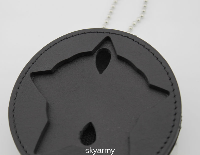 Chicago Police Badge Holder Clip On Neck Chain CPD Recessed Leather ...