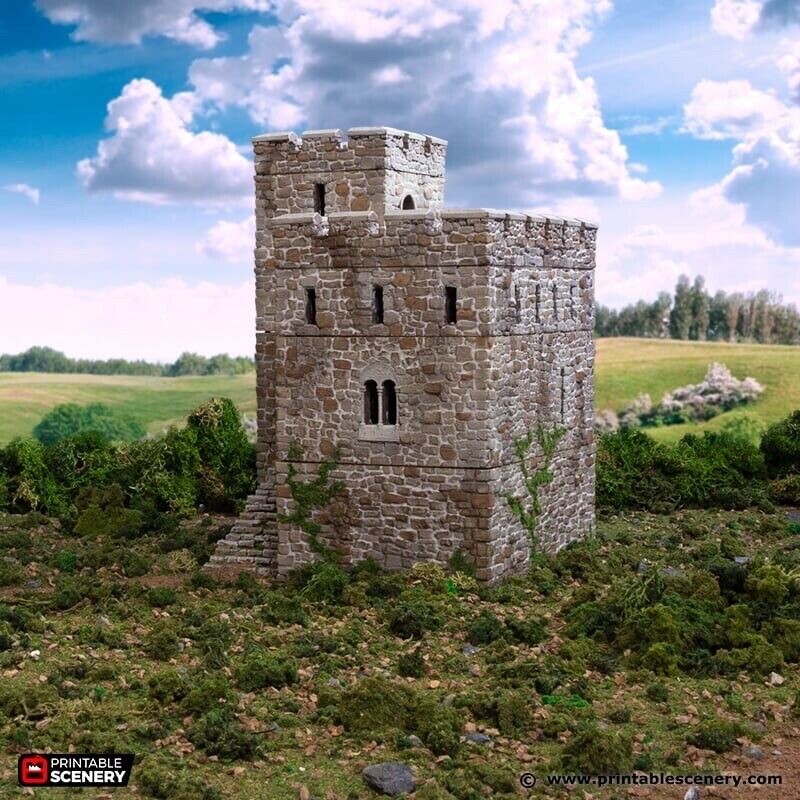 Medieval Stone Castle Terrain for DND and Tabletop Games, Tabletop ...