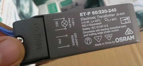 Osram Downlight compact Transformers (same as a Redback) ET-P 60va ...