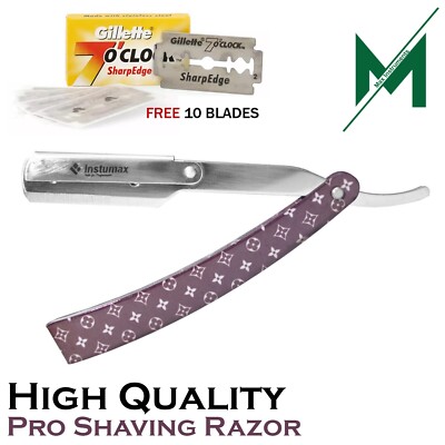 Professional Barber Hair Shaving Razor Straight Edge Razor Thorat Hair ...