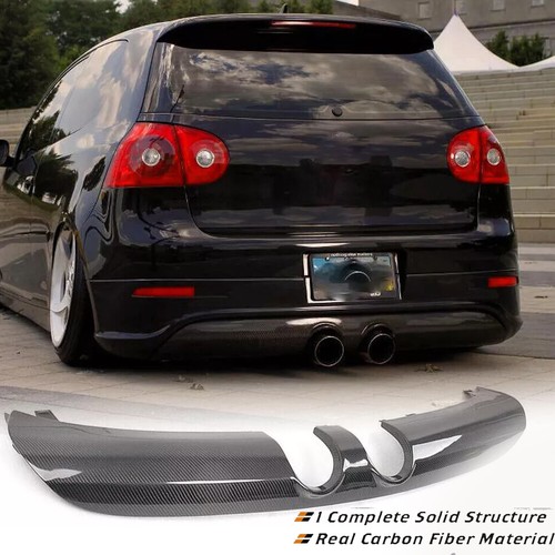 REAL CARBON For VW Volkswagen FOR Golf 5 R32 MK5 Rear diffuser Bumper ...