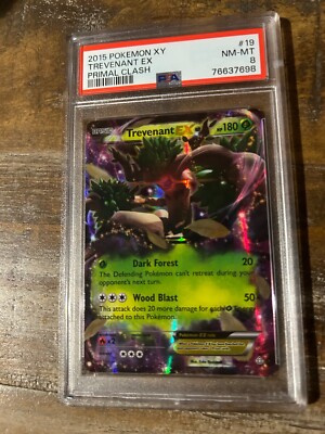 POKEMON 2015 XY Primal Clash TREVENANT EX #19 PSA 8 RARE | eBay