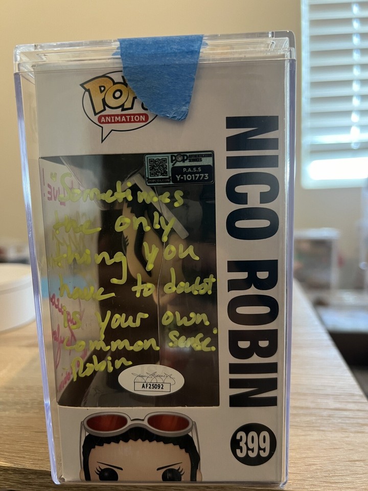 Veronica Taylor & Stephanie Young signed One Piece Nico Robin Funko Pop ...