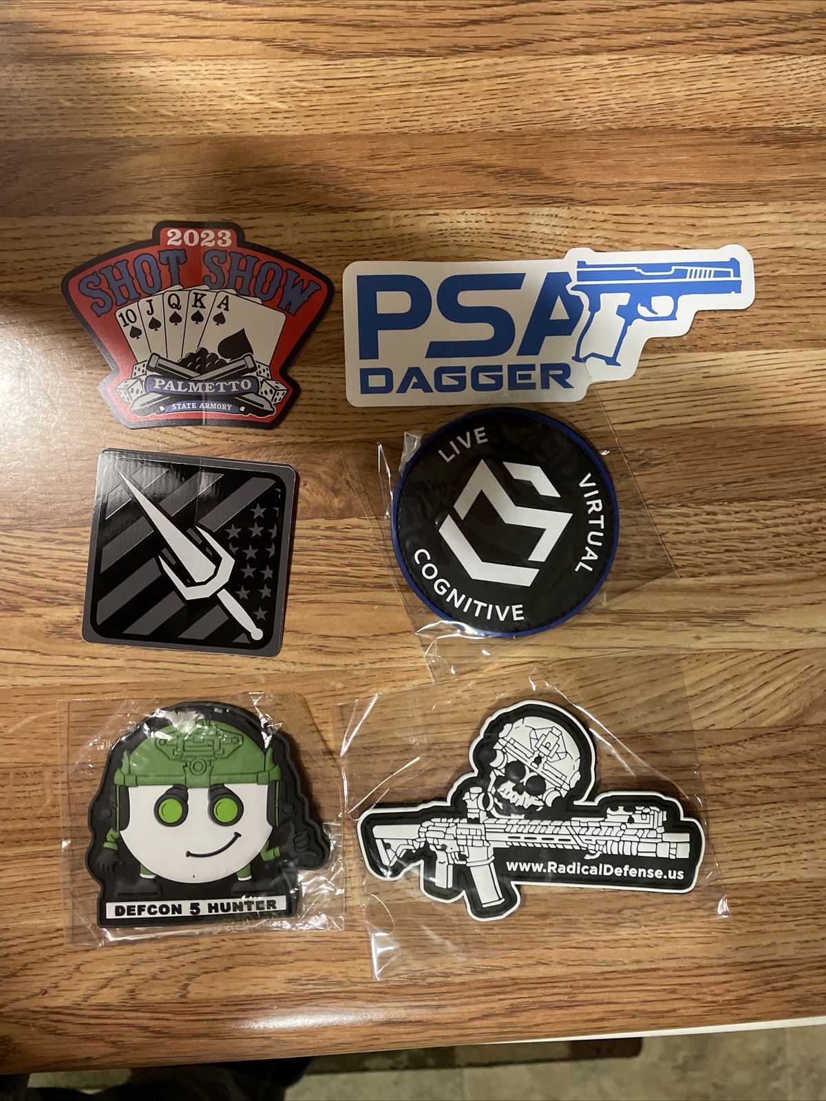 SHOT SHOW Palmetto Stickers X3 + DEFCON Radical Defense Virtual Cog ...
