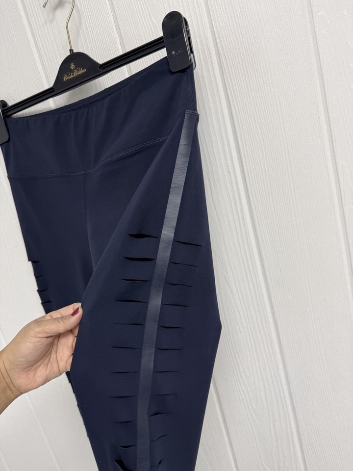 VINA Women's Navy Blue Elastic Waist Pull-On Crop Leggings Size M | eBay