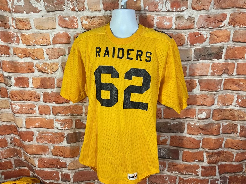 vintage Warren Harding Raiders football Sanjain jersey sz L 70s 80s ...