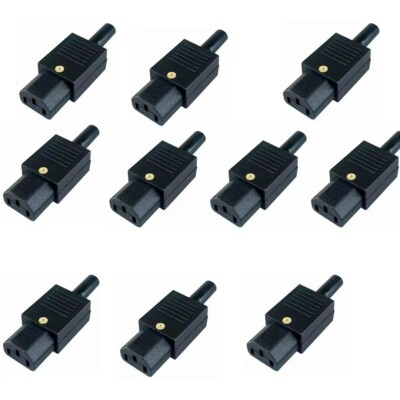 (10 PACK) IEC C13 Power Supply Connector UL Certified 10A/15A 250V ...