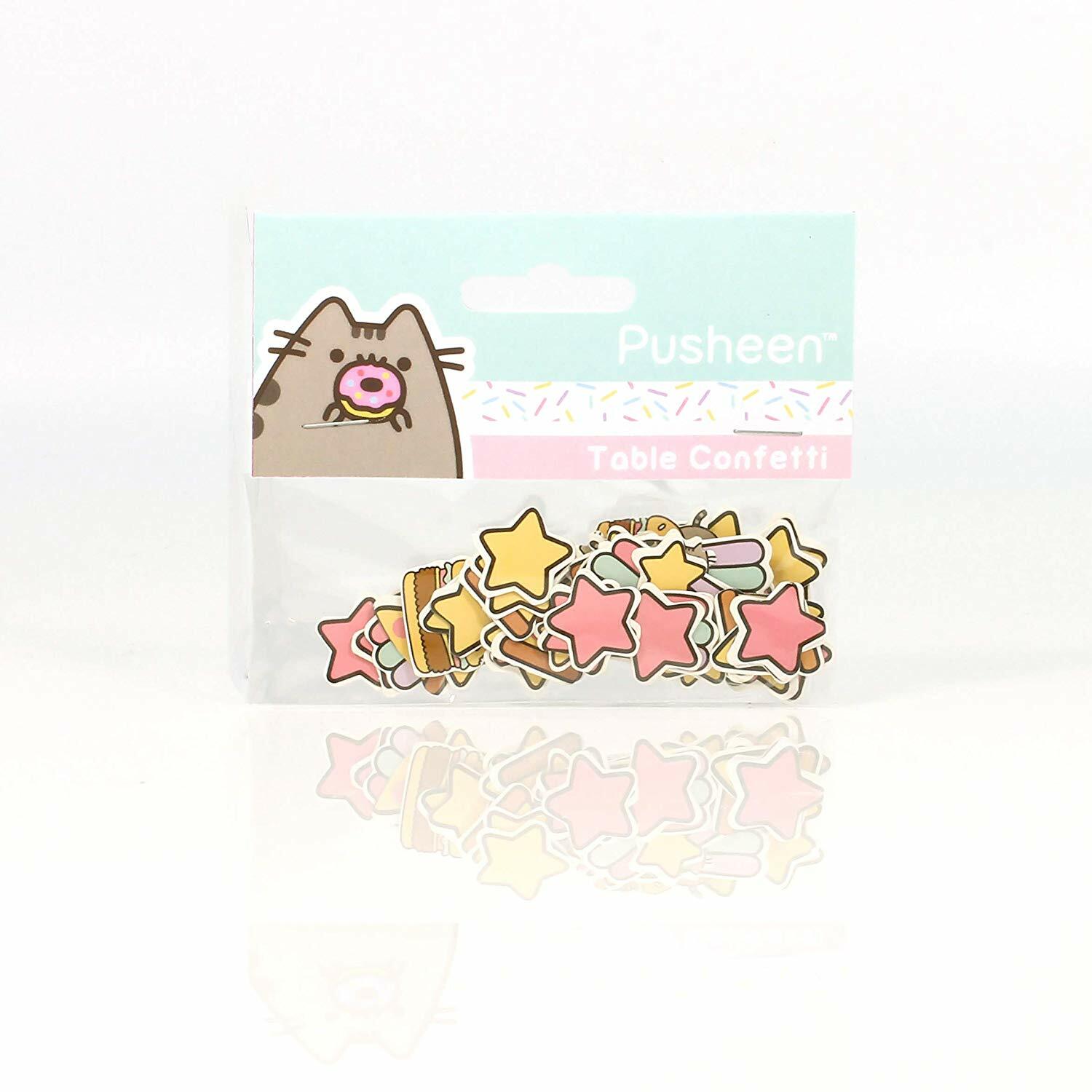 60 Piece Pusheen Paper Confetti Birthday Party Table Decoration Cat ...