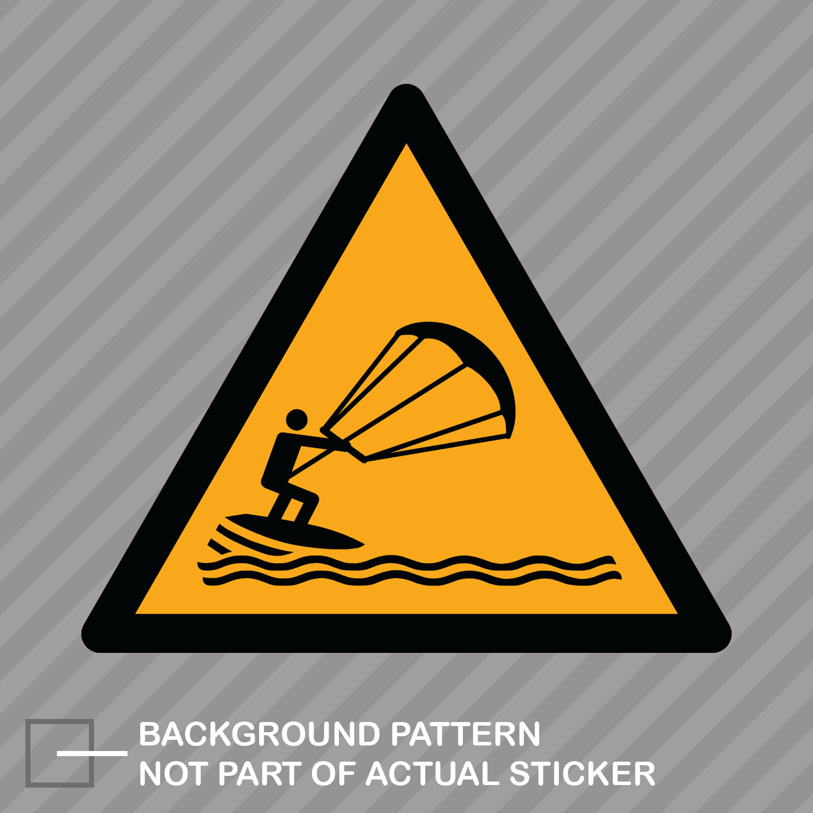 W062 Kite Surfing Sticker Decal Vinyl iso 7010 iso 3864 hazard safety ...