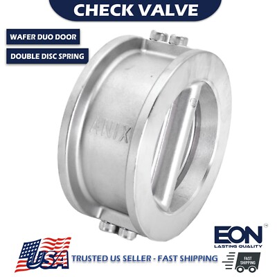 2" Stainless Steel 316 Wafer Duo Door Spring Check Valve. | eBay