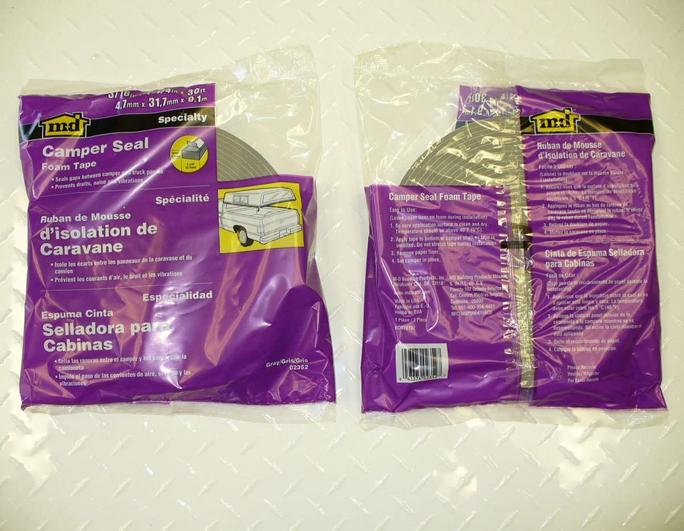 Truck Camper Seal Foam Tape Self Adhesive Cap Topper Shell Protection ...