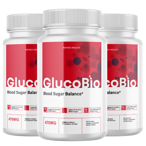 (3 Bottles) GlucoBio - Blood Suggar Balance Dietary Supplement 60 ...