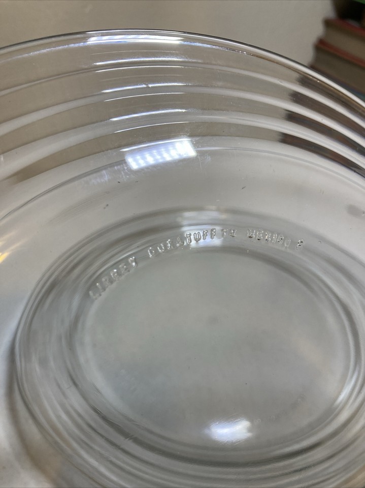 4 Libby Duratuff 10.5 Inch Clear Glass Plates . Dinner, Cake , Catering ...