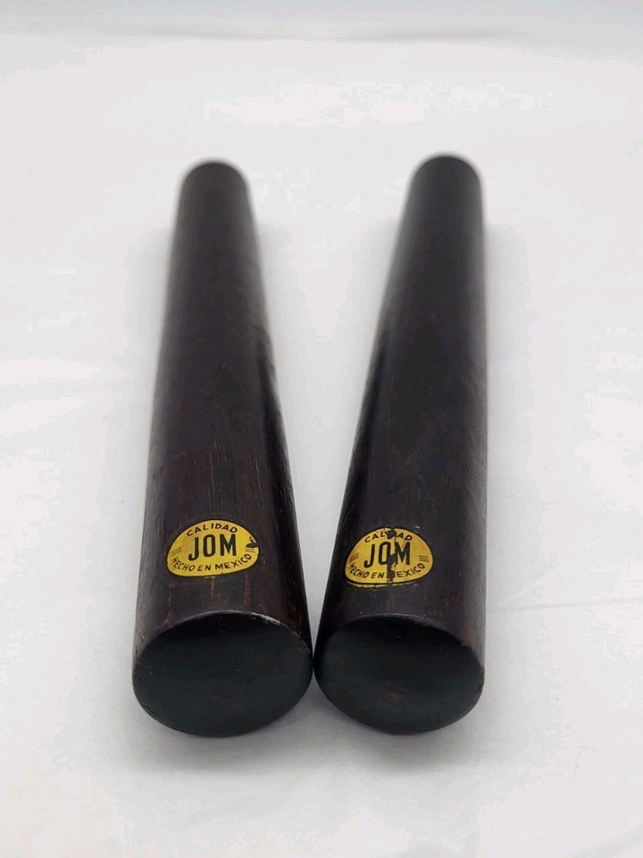 Vintage Wood Claves Hand Percussion Rhythm Sticks Musical Instrument 8 ...