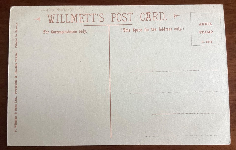 POSTCARD - TOWNSVILLE, JETTY WHARF ROAD - WILLMETT’S POST CARD - UNUSED ...