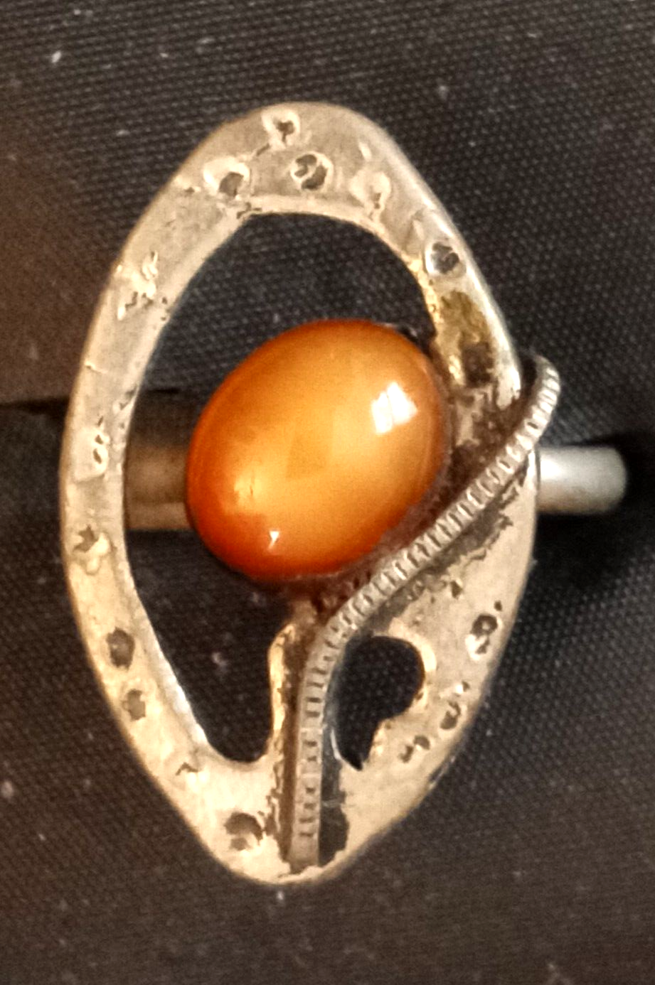 Vintage Gold Color/Brown Color Stone Ring Size Adjustable 6 1/2 up | eBay