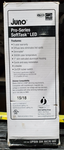 *NEW* Juno Pro-Series SoftTask 9" LED Undercabinet 3000K White | eBay